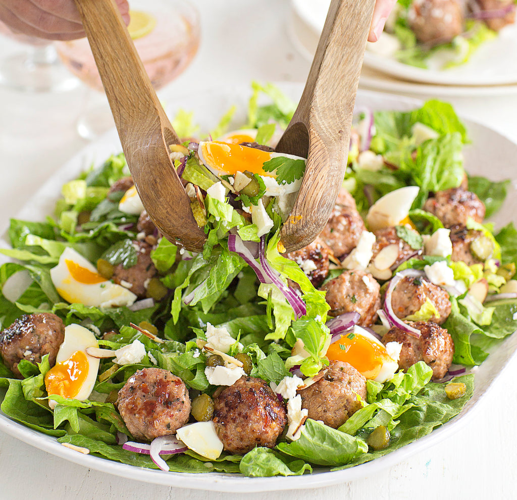 Meatball, Feta and Almond Salad – Jess's Underground Kitchen